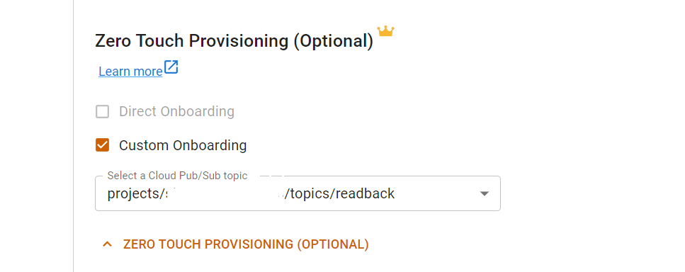 Zero Touch Provisioning - Custom Onboard